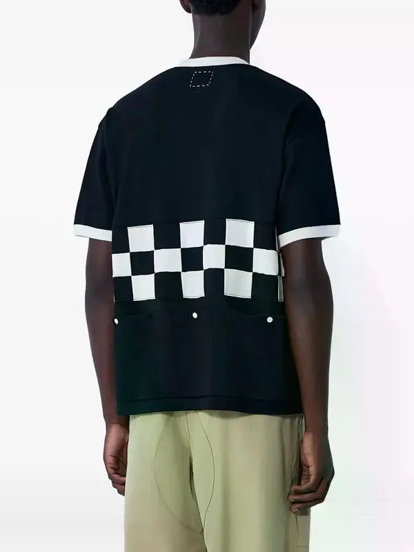 Visvim Checkerboard Panel Knitted T-shirt
