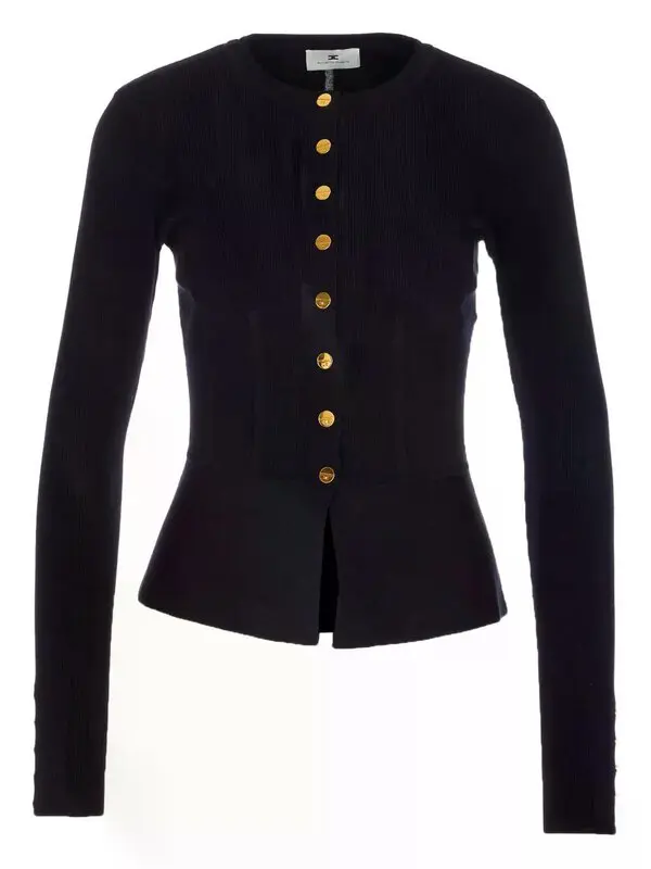 Elisabetta Franchi Button-cuff Ribbed Cardigan