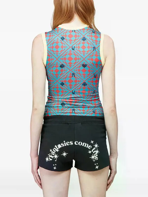 MAISIE WILEN Geometric-pattern Sleeveless Top