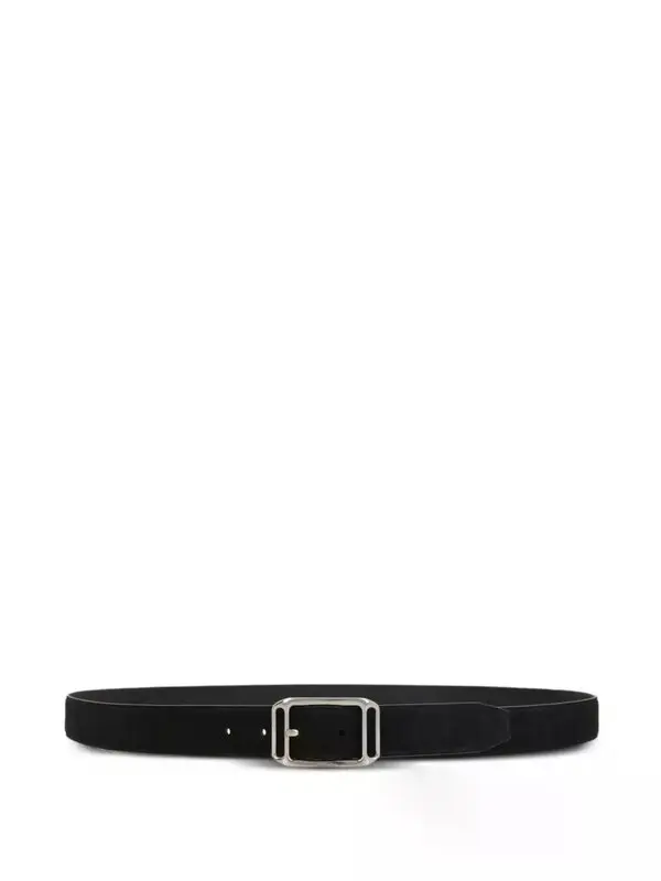 TOM FORD Leather Belt With Rectangular Buckle - Black