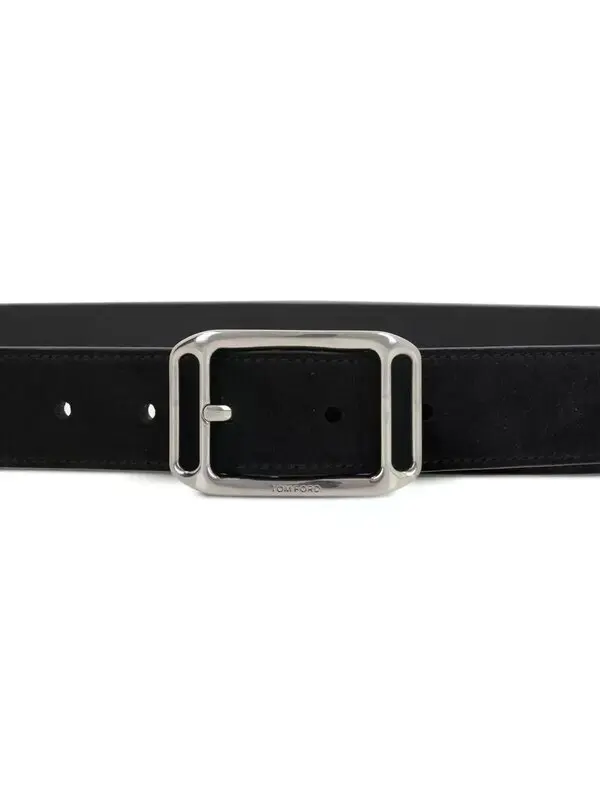 TOM FORD Leather Belt With Rectangular Buckle