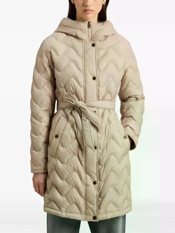 Woolrich Quilted Hooded Parka - Neutrals