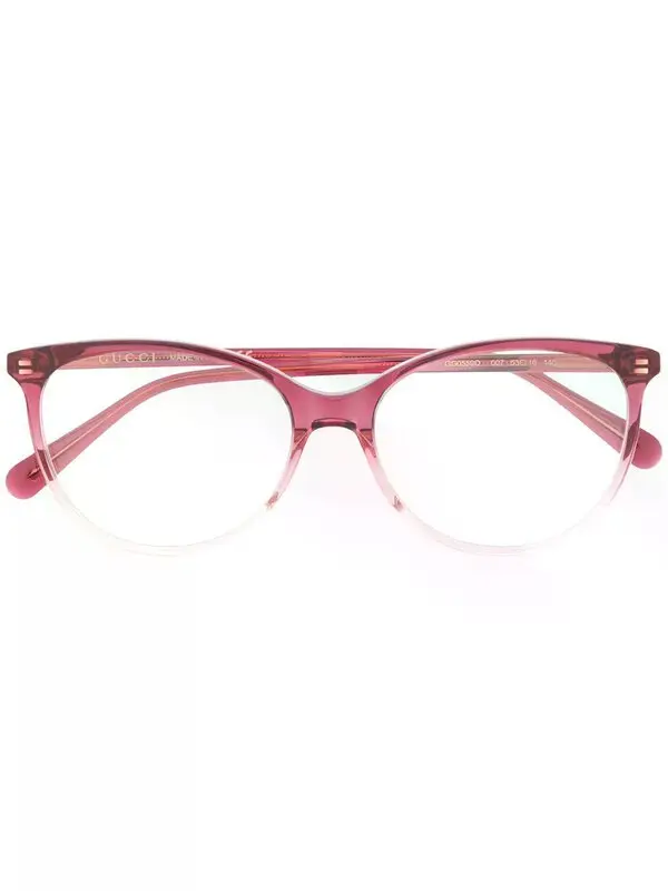 Gucci Oval-frame Glasses - Red