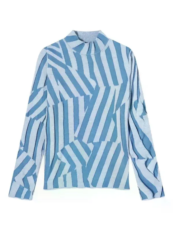 Kenzo Stripe-pattern High-neck Sweater