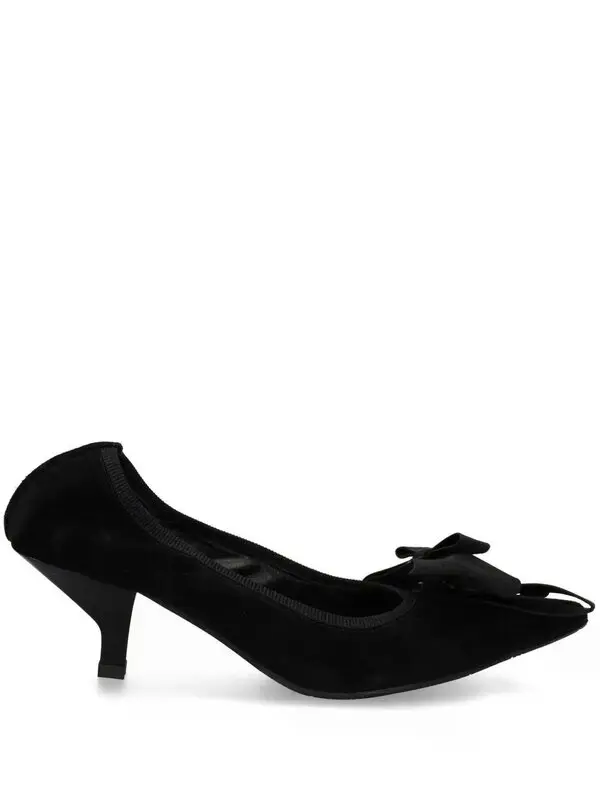RAS 50mm Bow-detail Kitten-heel Pumps - Neutrals