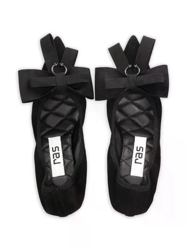 RAS 50mm Bow-detail Kitten-heel Pumps - Neutrals
