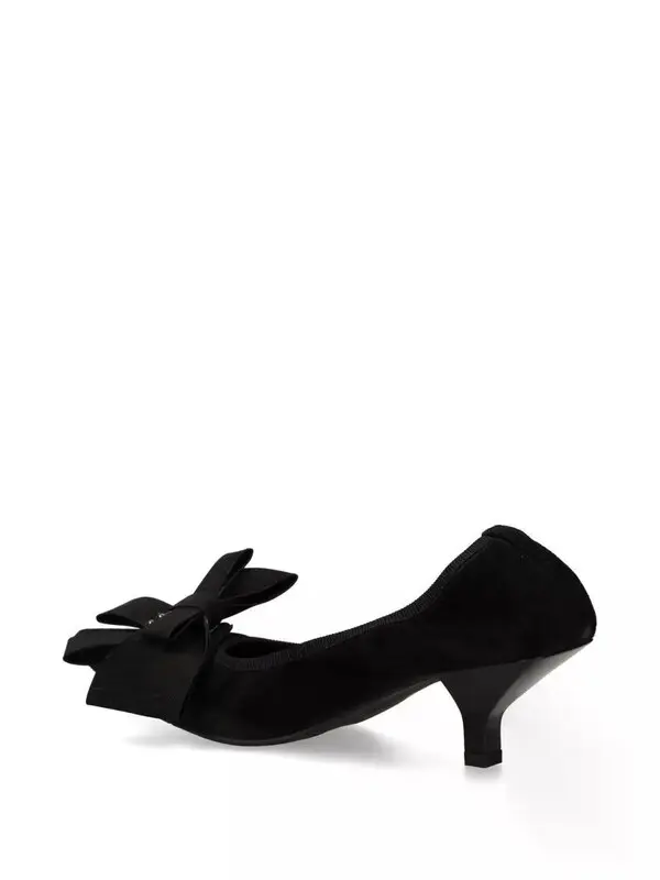 RAS 50mm Bow-detail Kitten-heel Pumps - Neutrals