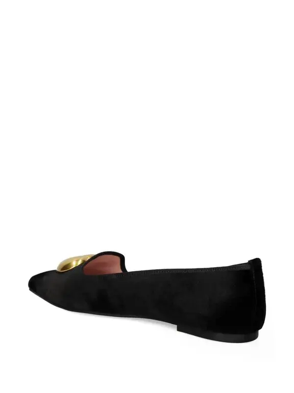 Pretty Ballerinas Ella Heart-embellished Ballet Flats - Black