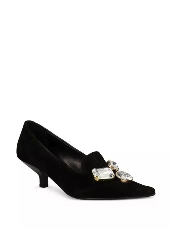 RAS 50mm Crystal-embellished Pumps - Black