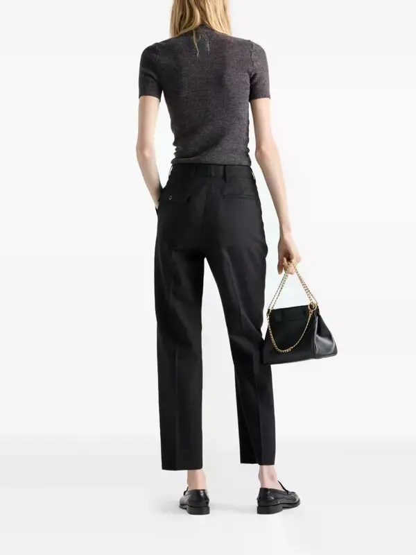 Prada Pendant-embellished Short-sleeve Sweater