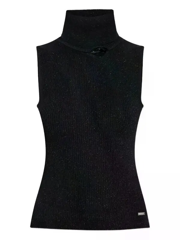 Dsquared2 Sleeveless Ribbed Turtleneck Top