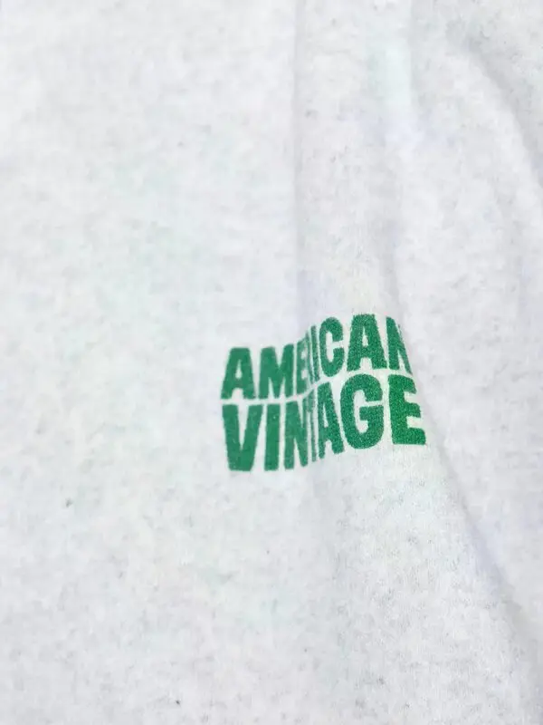 American Vintage Logo-embroidered Zip-up Hoodie