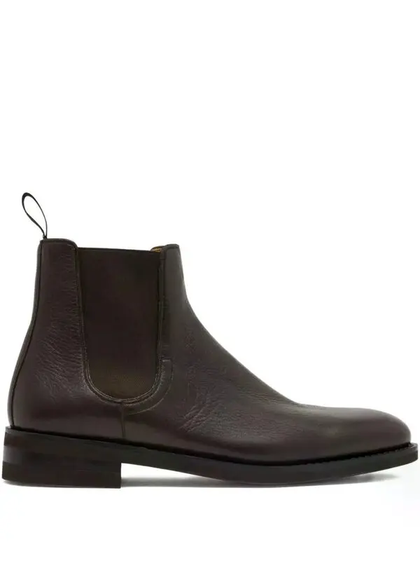 Bally Elasticated Panel Chelsea Boots - Brown