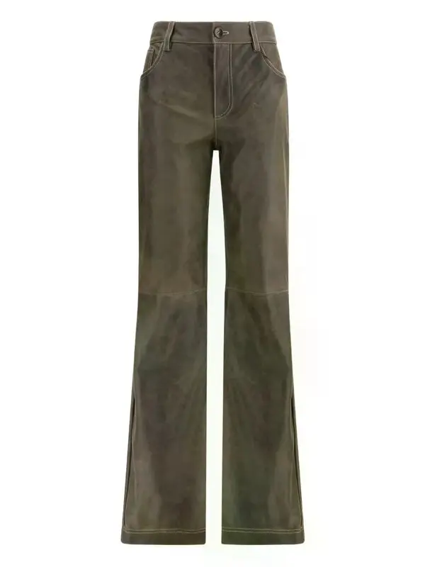Etro Flared Leather Trousers