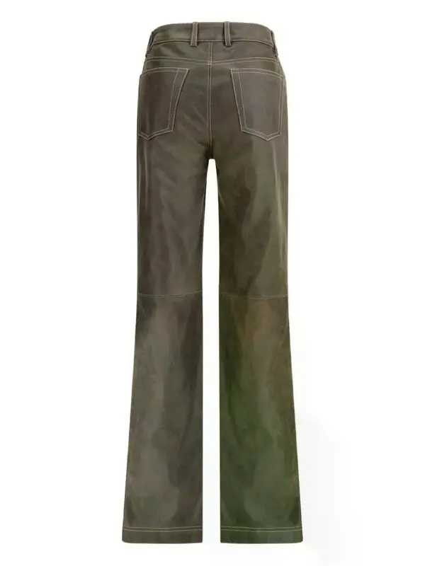 Etro Flared Leather Trousers