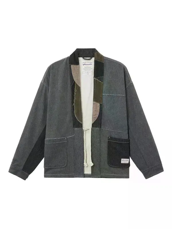 AFTERMATHS Panelled Patchwork Jacket - Grey