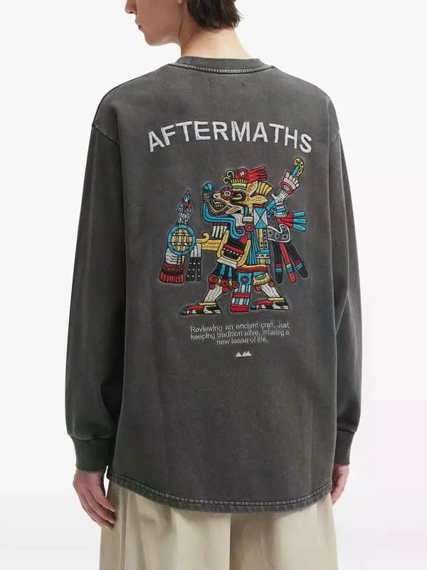 AFTERMATHS Embroidered Graphic Long-sleeve Top