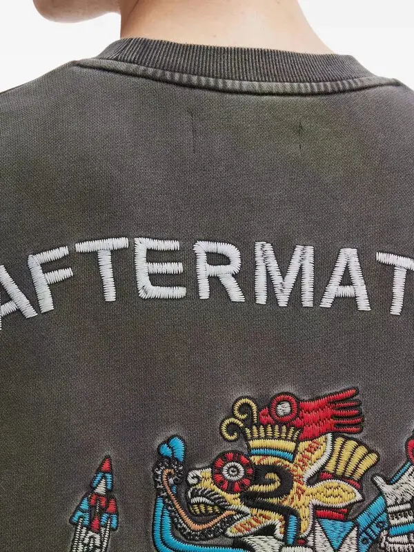 AFTERMATHS Embroidered Graphic Long-sleeve Top