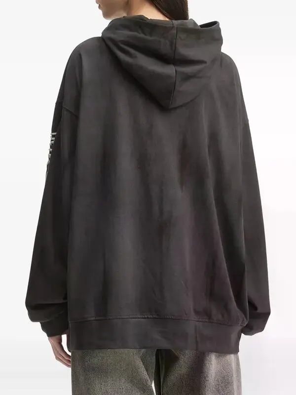 MINI CREAM Eye-embellished Hoodie