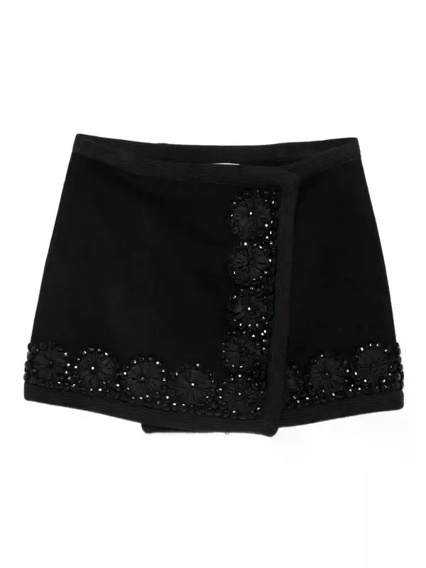 P.a.r.o.s.h Embellished Wrap Mini Skirt