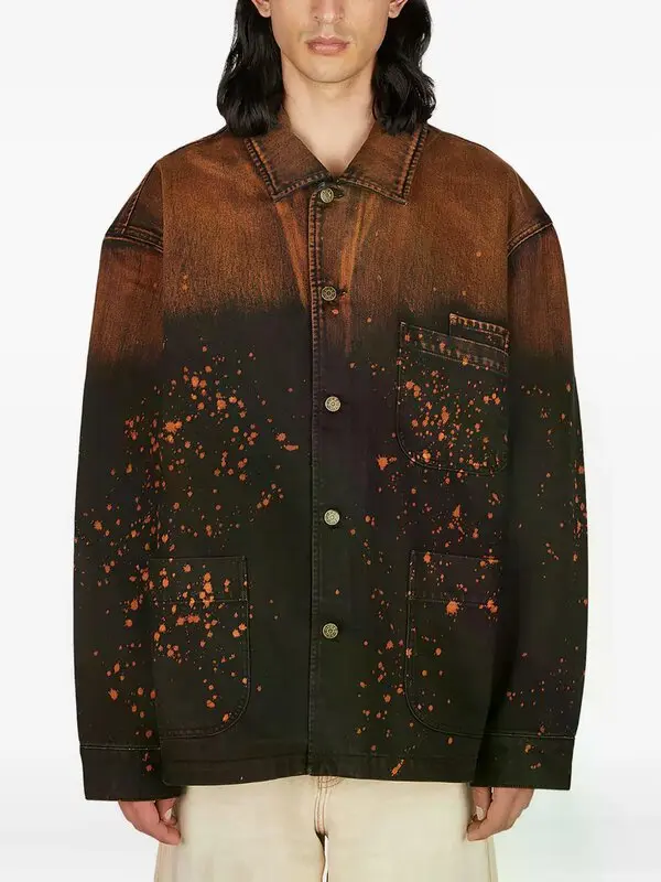 Guess Paint Splatter-print Denim Jacket