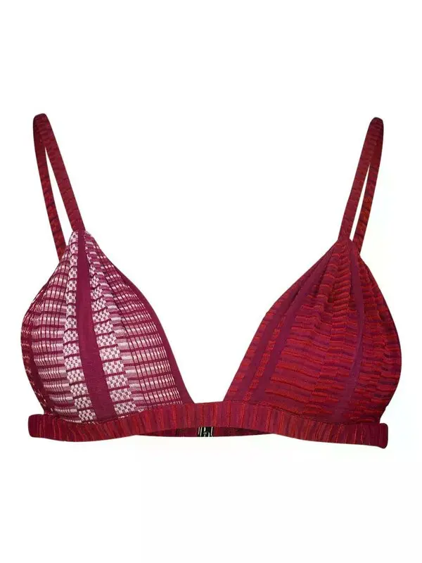 Zeus+dione Aphrodite Textured Triangle Bra - Red