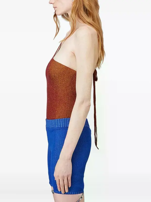 ISA BOULDER One-shoulder Ribbed Tank Top