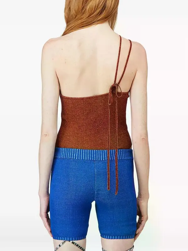 ISA BOULDER One-shoulder Ribbed Tank Top
