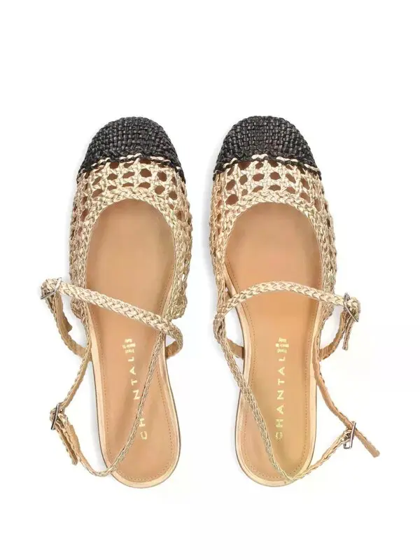 CHANTAL Woven Slingback Flat Pumps