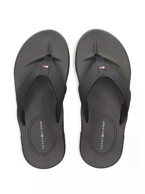 Tommy Hilfiger Textured-strap Flip-flops
