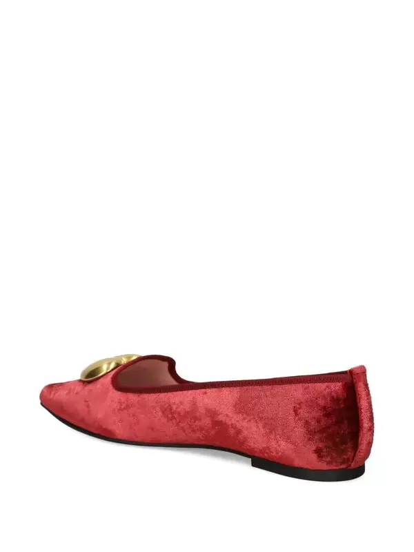 Pretty Ballerinas Ella Heart-embellished Ballet Flats - Red