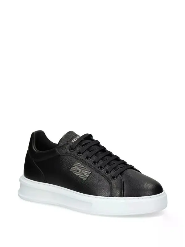 Roberto Cavalli Leather Plaque Sneakers