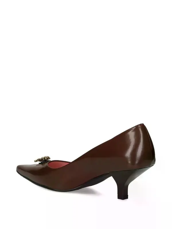 RAS 50mm Pointed-toe Embellished Pumps - Brown
