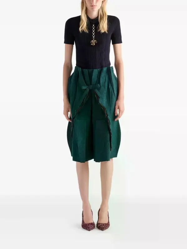 Prada Pendant-embellished Ribbed Sweater