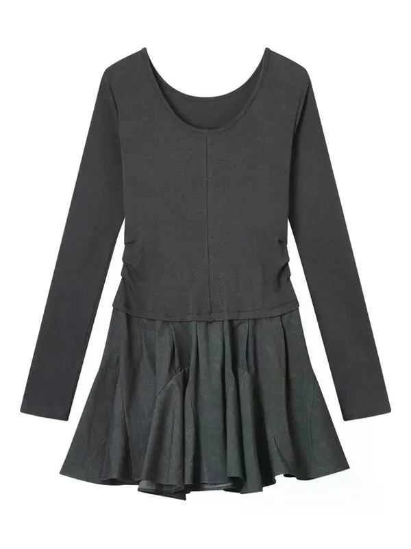 B+AB Long-sleeve Ruffled Dress