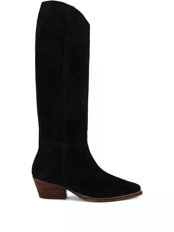 Free People 50mm Sway Suede Boots - Black