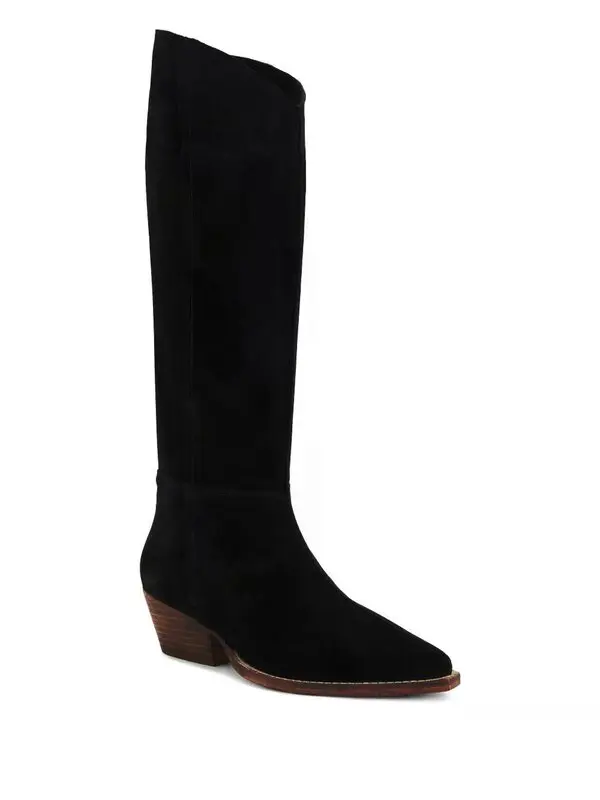 Free People 50mm Sway Suede Boots - Black