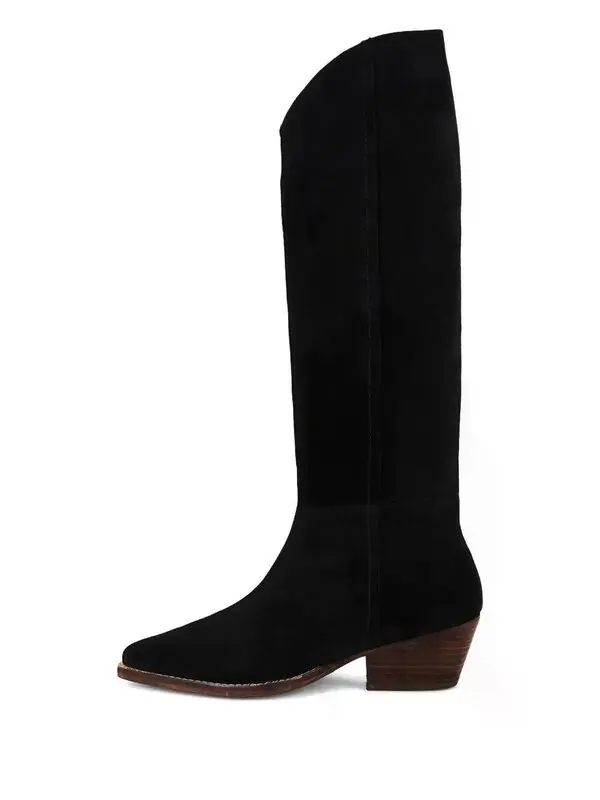 Free People 50mm Sway Suede Boots - Black