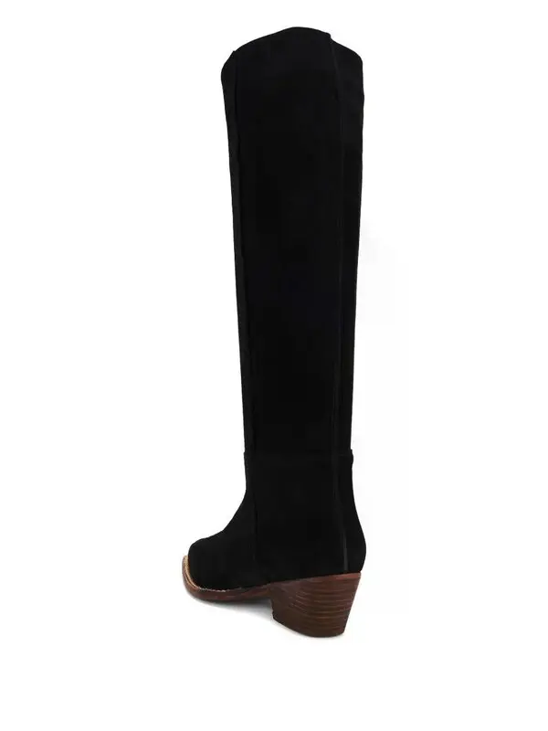 Free People 50mm Sway Suede Boots - Black