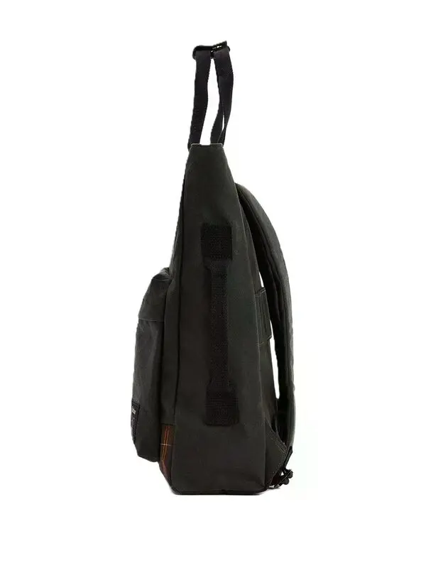 Barbour Field Wax Tartan-trimmed Backpack - Black