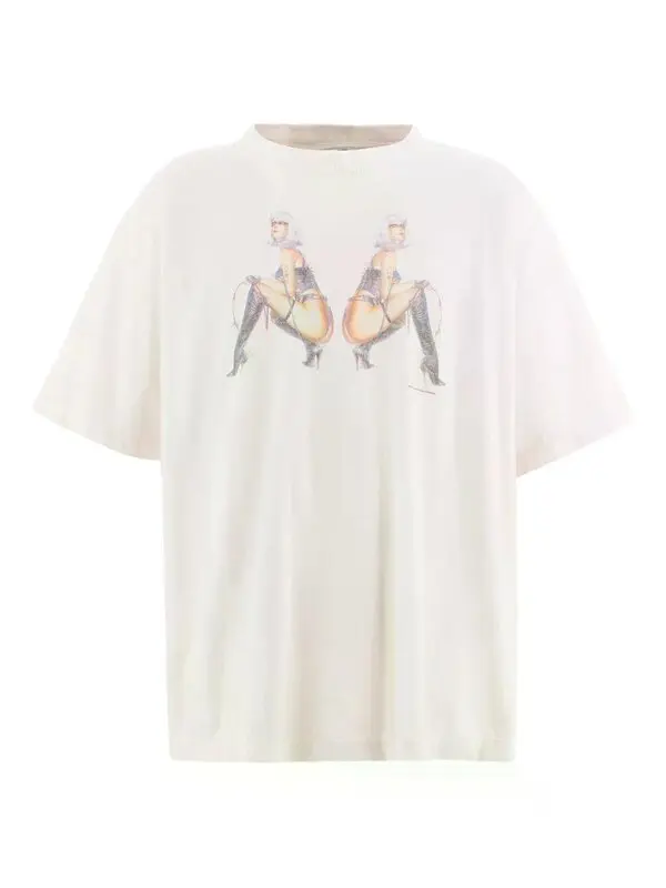 SAINT MXXXXXX Graphic-print Cotton T-shirt
