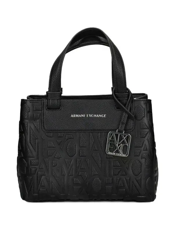 Armani Exchange Logo Embossed Tote Bag