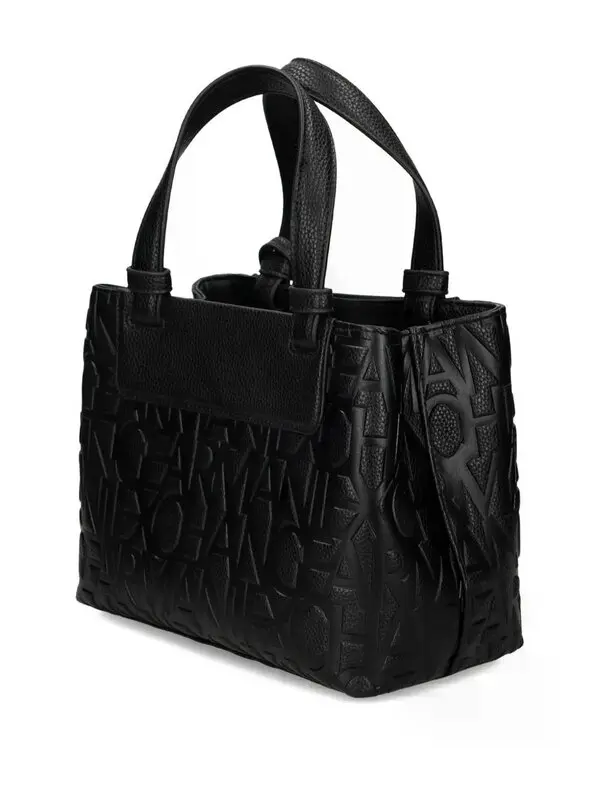 Armani Exchange Logo Embossed Tote Bag