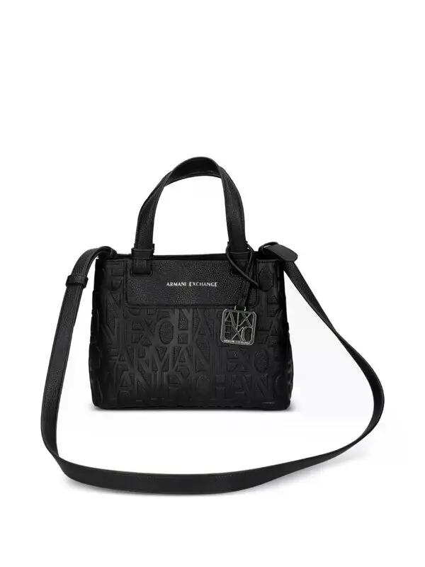 Armani Exchange Logo Embossed Tote Bag