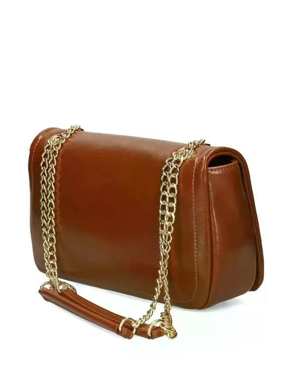 Moschino Logo-plaque Studded Shoulder Bag