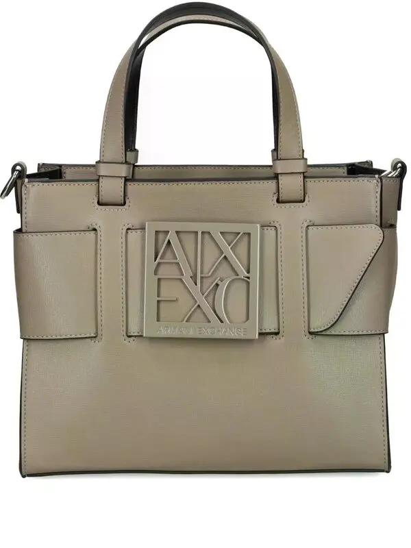 Armani Exchange Logo-plaque Tote Bag - Brown