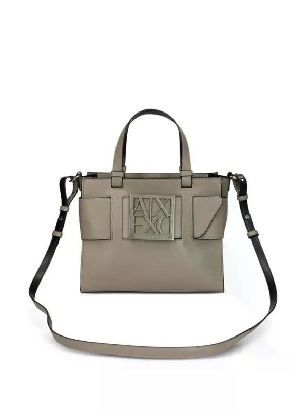 Armani Exchange Logo-plaque Tote Bag - Brown