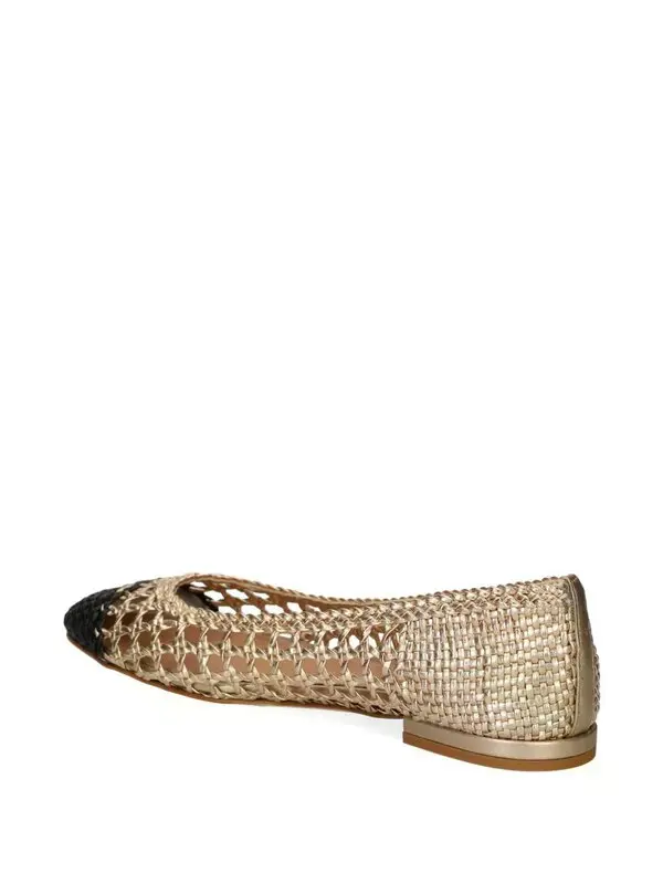 CHANTAL Woven-leather Ballet Flats
