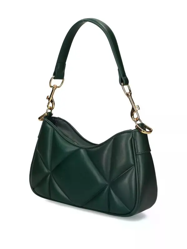 Moschino Quilted Logo-plaque Shoulder Bag - Green