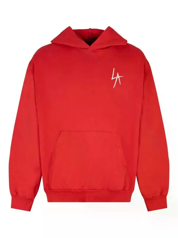 LOCAL AUTHORITY LA Embroidered Logo Hoodie - Red